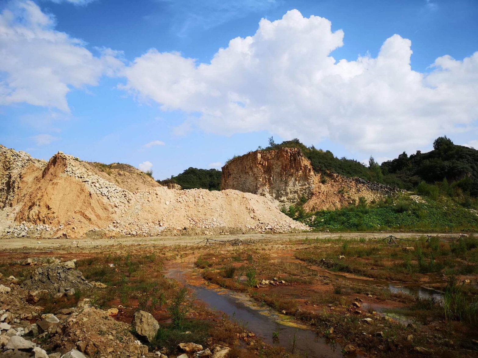 Visiting Menčiai Limestone Quarry near Naujoji Akmenė, Lithuania