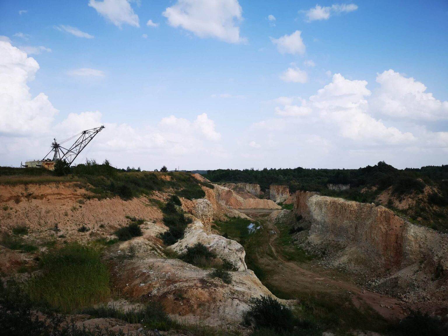 Visiting Menčiai Limestone Quarry near Naujoji Akmenė, Lithuania